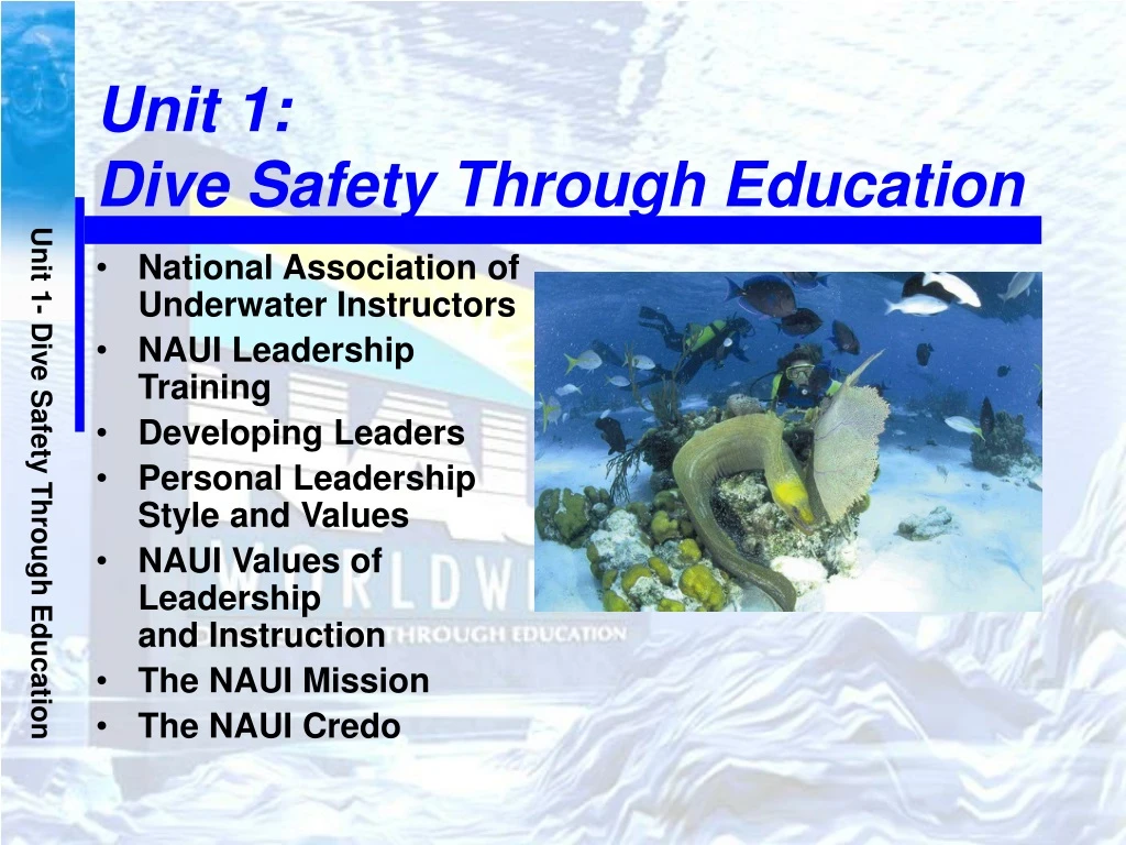 PPT - Unit 1: Dive Safety Through Education PowerPoint Presentation ...
