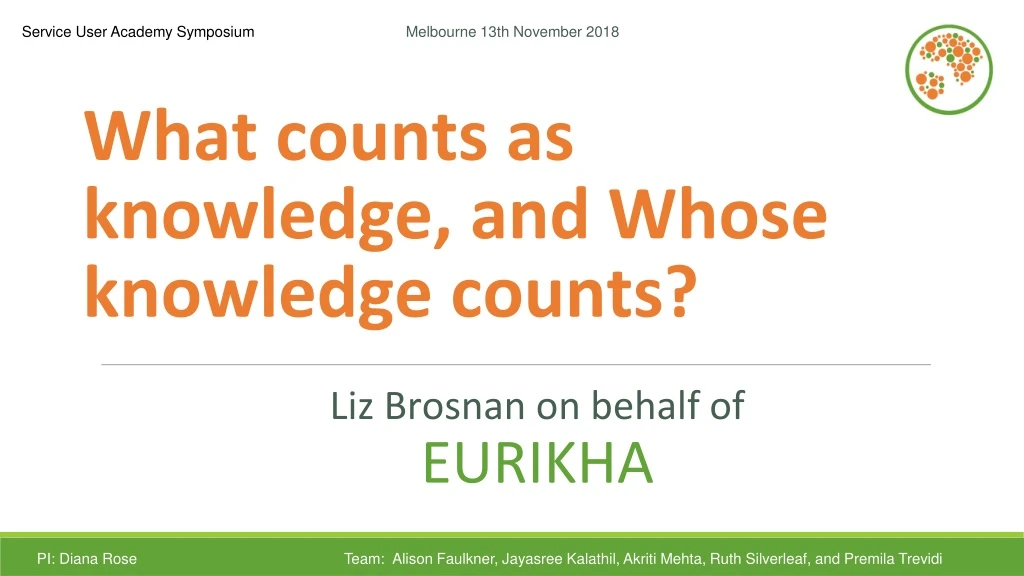 PPT - What counts as knowledge, and Whose knowledge counts? PowerPoint ...