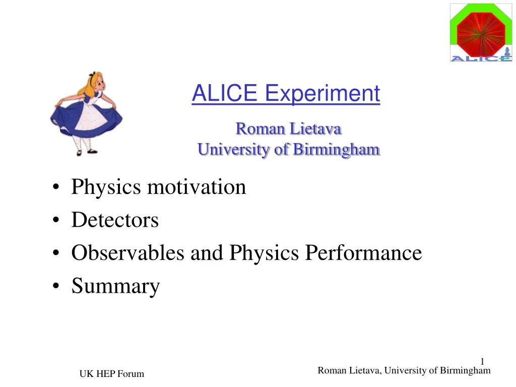 PPT - ALICE Experiment PowerPoint Presentation, free download - ID:9073060