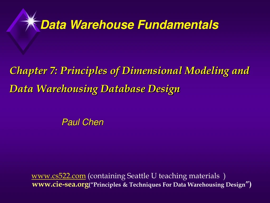 PPT - Chapter 7: Principles of Dimensional Modeling and Data ... PPT - Chapter 7: Principles of Dimensional Modeling and Data ...