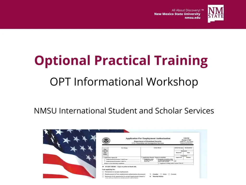 PPT - Optional Practical Training PowerPoint Presentation, free ...