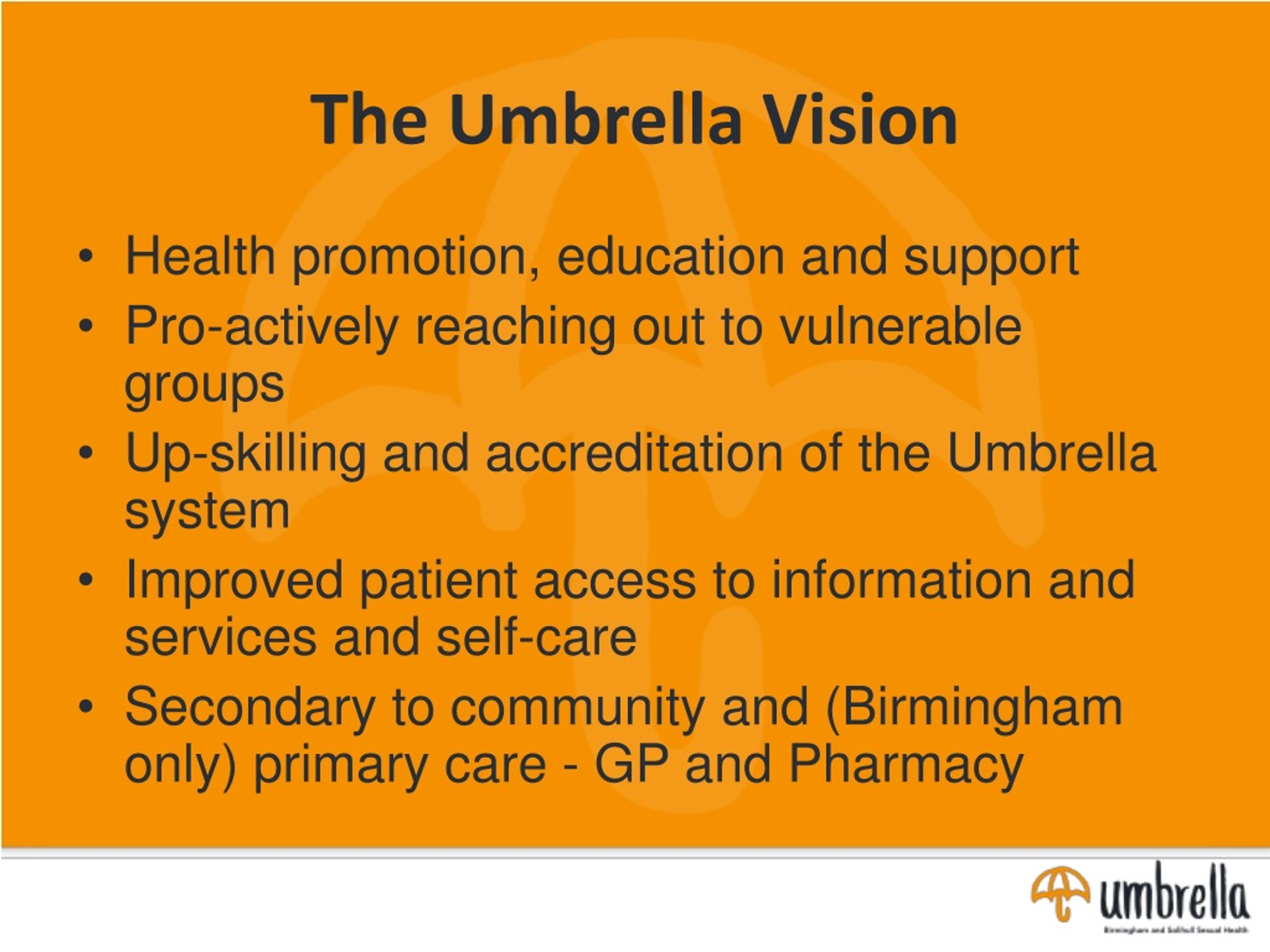PPT - Umbrella Birmingham & Solihull Sexual Health PowerPoint ...