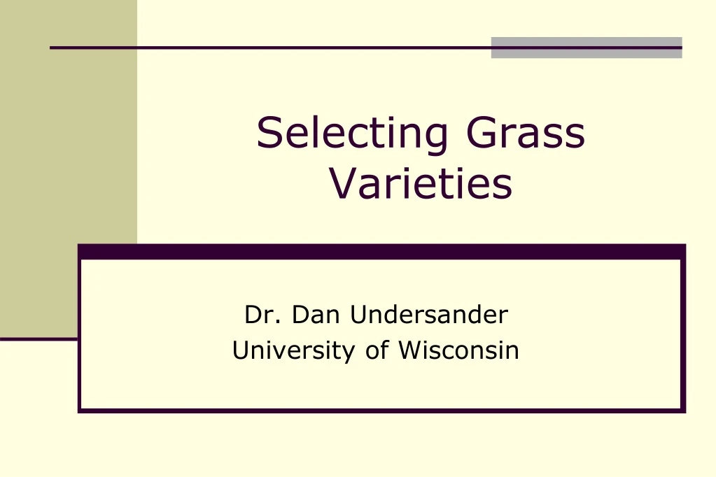 PPT - Selecting Grass Varieties PowerPoint Presentation, free download ...
