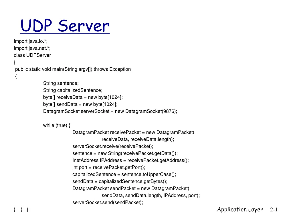 PPT - UDP Server PowerPoint Presentation, free download - ID:9078353