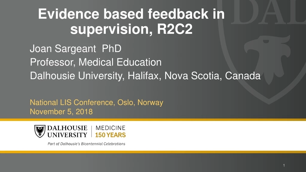 PPT - Evidence based feedback in supervision, R2C2 PowerPoint ...