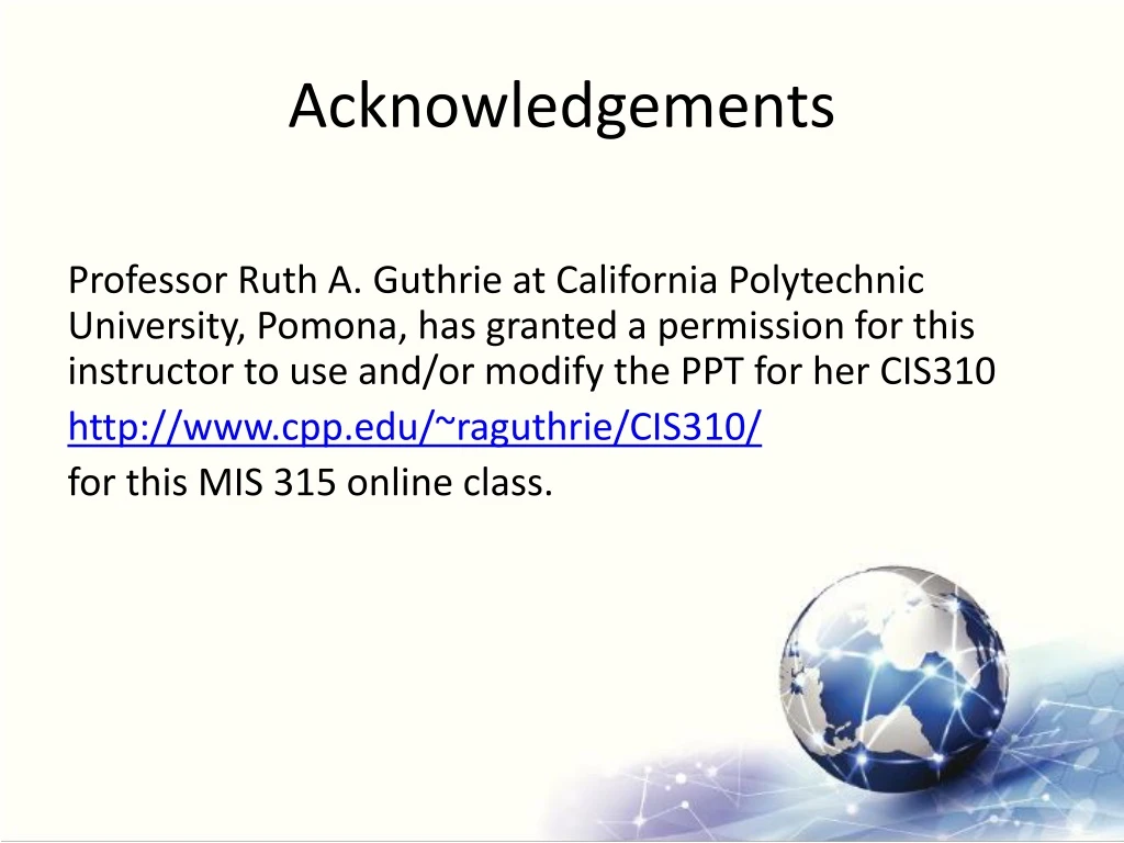 PPT - Acknowledgements PowerPoint Presentation, free download - ID:9081082