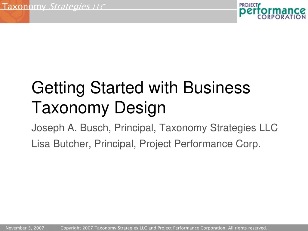 PPT - Getting Started with Business Taxonomy Design PowerPoint ...