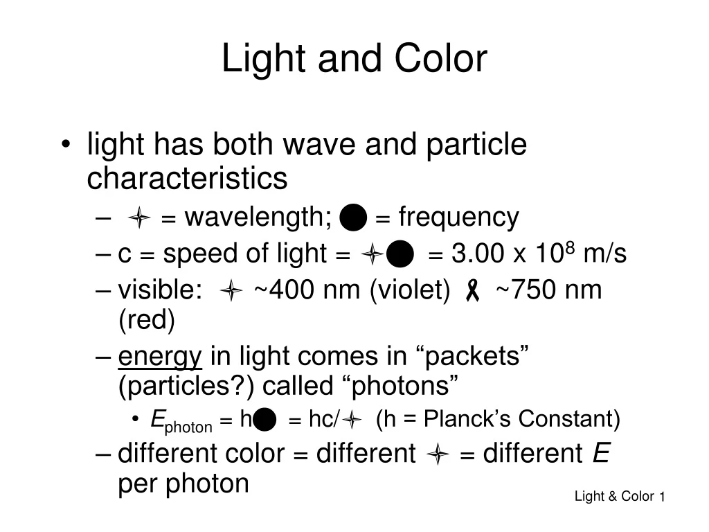 PPT - Light and Color PowerPoint Presentation, free download - ID:9081959