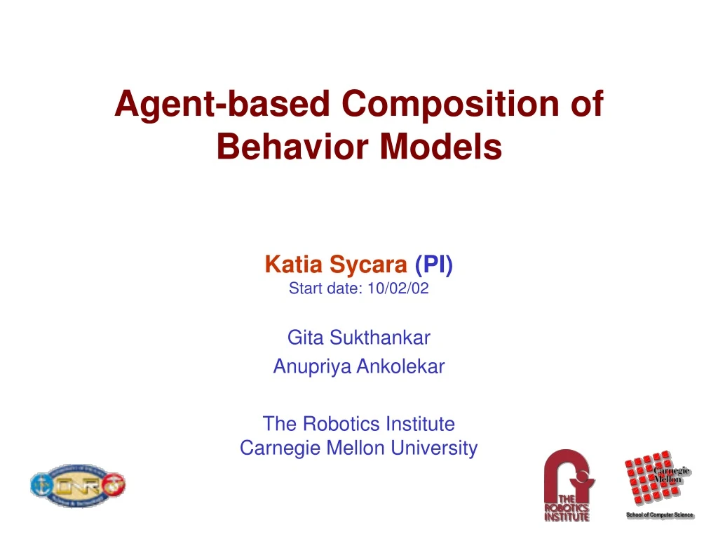 PPT - Agent-based Composition of Behavior Models PowerPoint ...