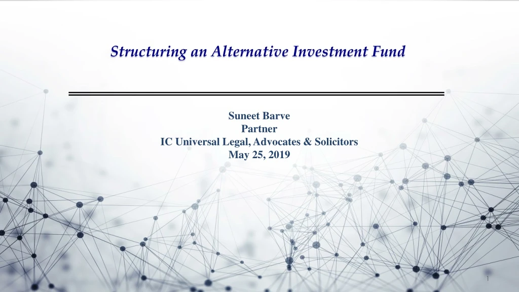 PPT - Structuring an Alternative Investment Fund PowerPoint ...