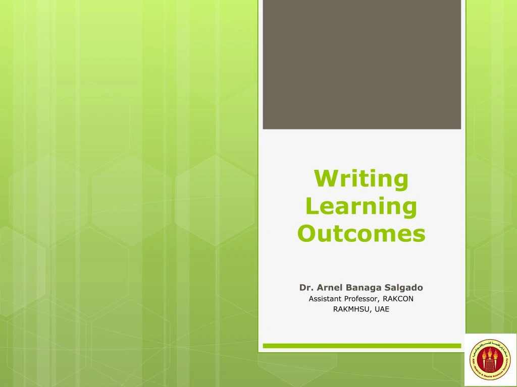 PPT - Writing Learning Outcomes PowerPoint Presentation, free download ...