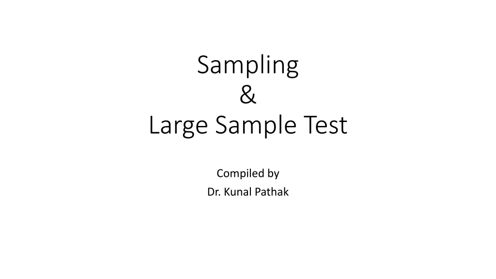 PPT - Sampling & Large Sample Test PowerPoint Presentation, free ...