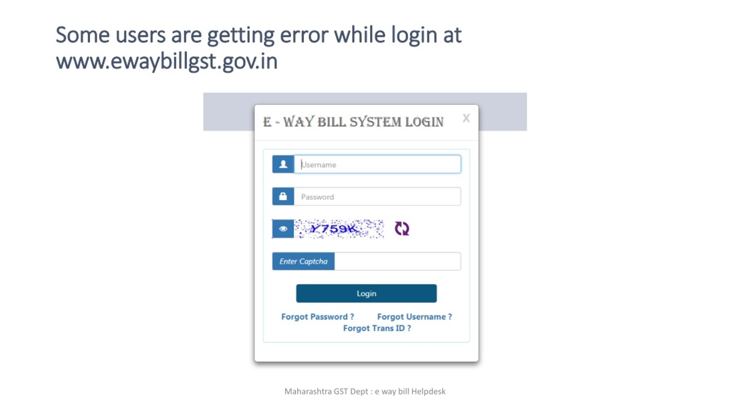 PPT - Solving Invalid Login Credential Issue for Maharashtra GST Dept ...