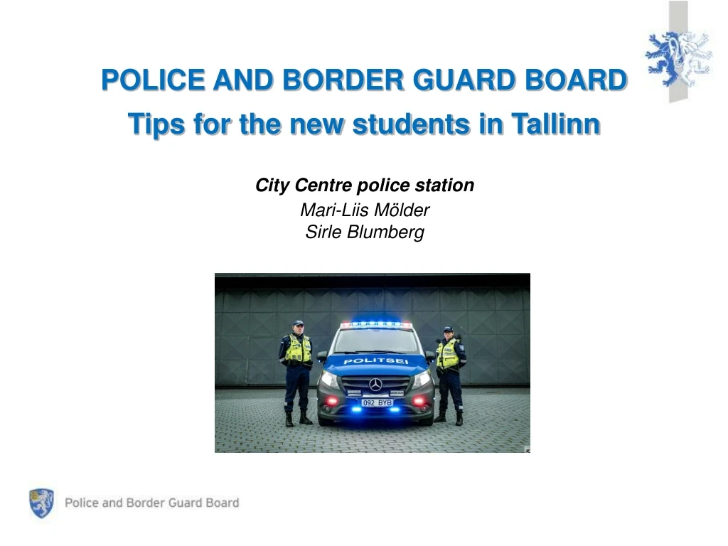PPT - POLICE AND BORDER GUARD BOARD Tips for the new students in ...