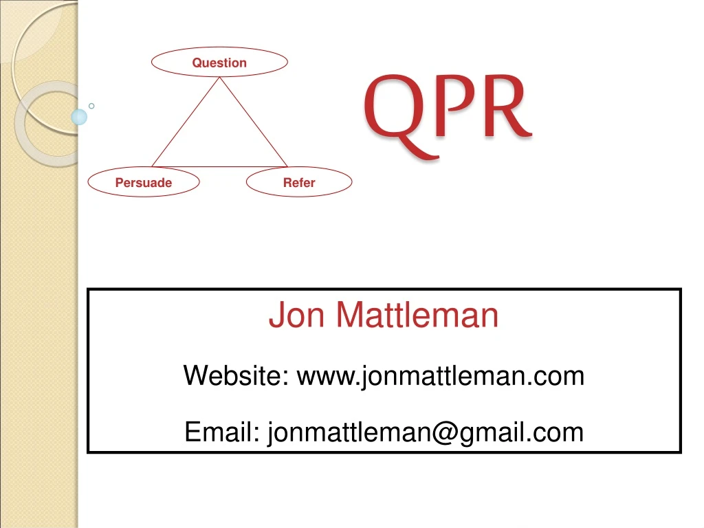 PPT - QPR PowerPoint Presentation, free download - ID:9087895