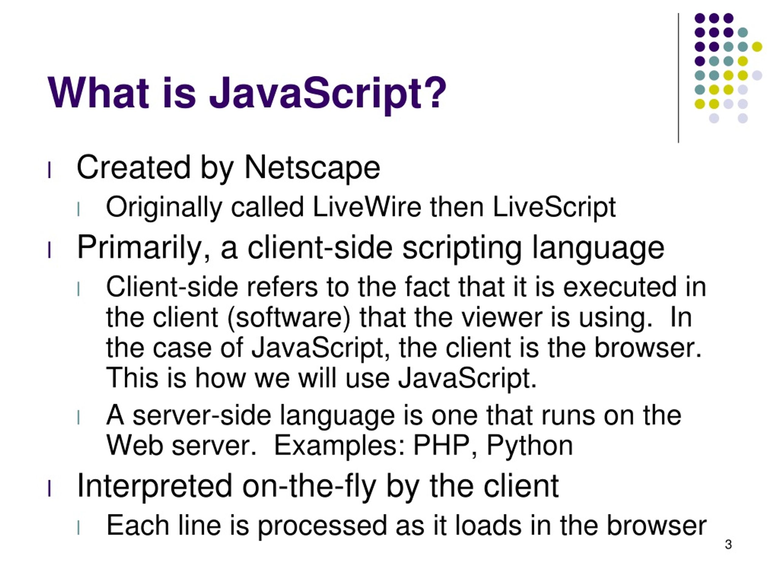 PPT Introduction To JavaScript PowerPoint Presentation Free Download 