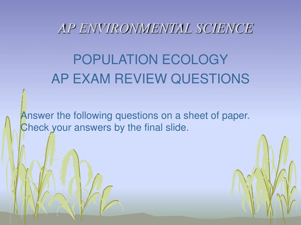PPT - AP ENVIRONMENTAL SCIENCE PowerPoint Presentation, free download ... PPT - AP ENVIRONMENTAL SCIENCE PowerPoint Presentation, free download ...