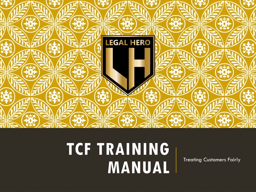 PPT - TCF training manual PowerPoint Presentation, free download - ID ...
