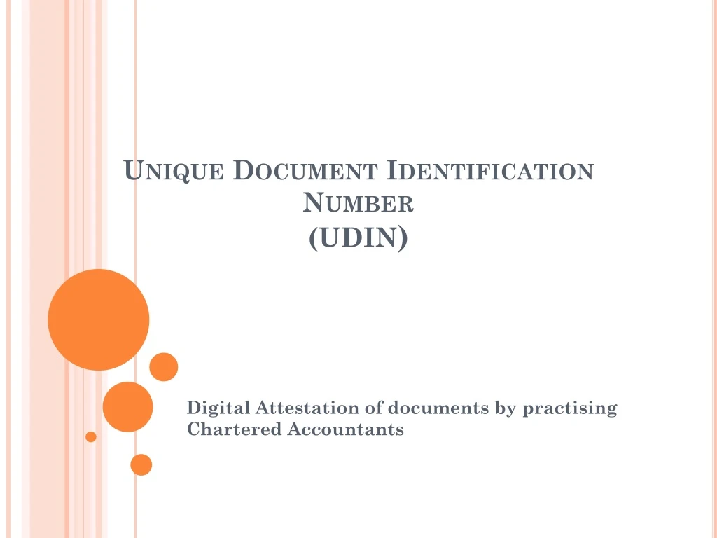 PPT - Unique Document Identification Number (UDIN ) PowerPoint ...