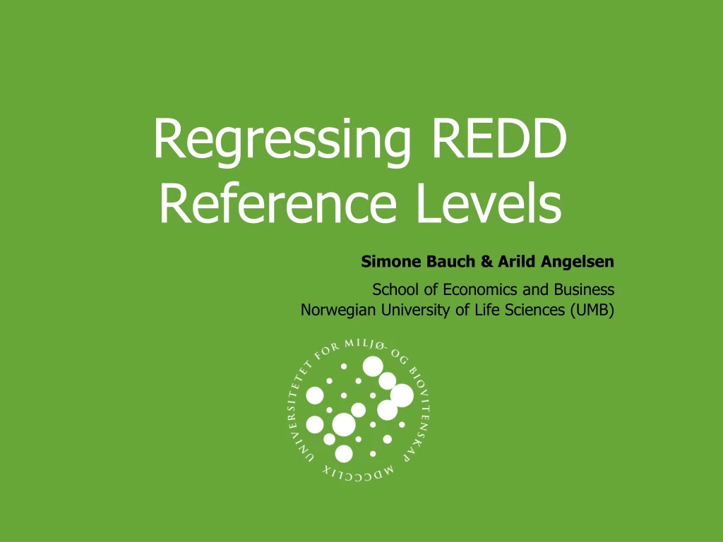 PPT - Regressing REDD Reference Levels PowerPoint Presentation, free ...