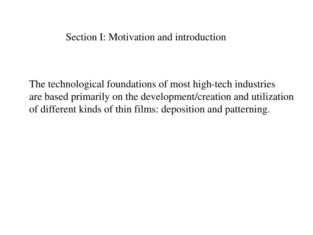 PPT - Section I: Motivation and introduction PowerPoint Presentation ...