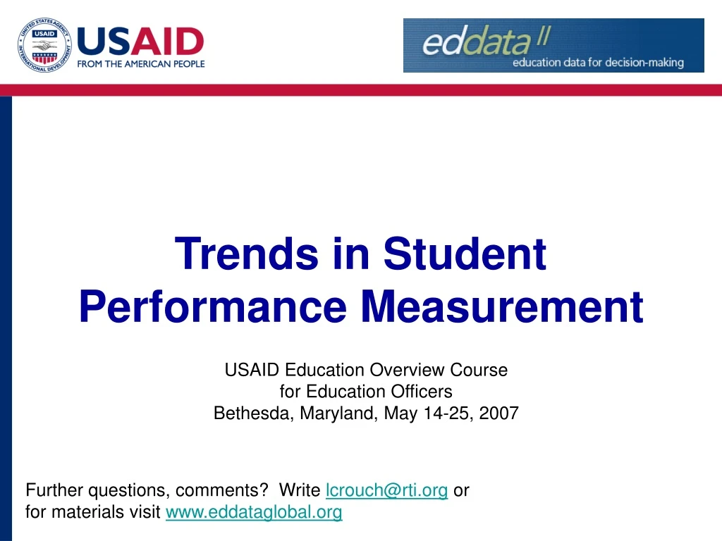 PPT - Trends in Student Performance Measurement PowerPoint Presentation ...