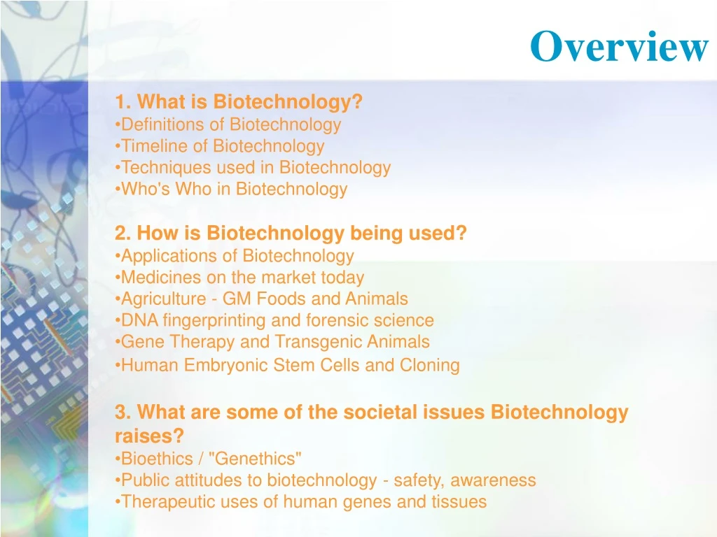 PPT - 1. What is Biotechnology? Definitions of Biotechnology Timeline ...