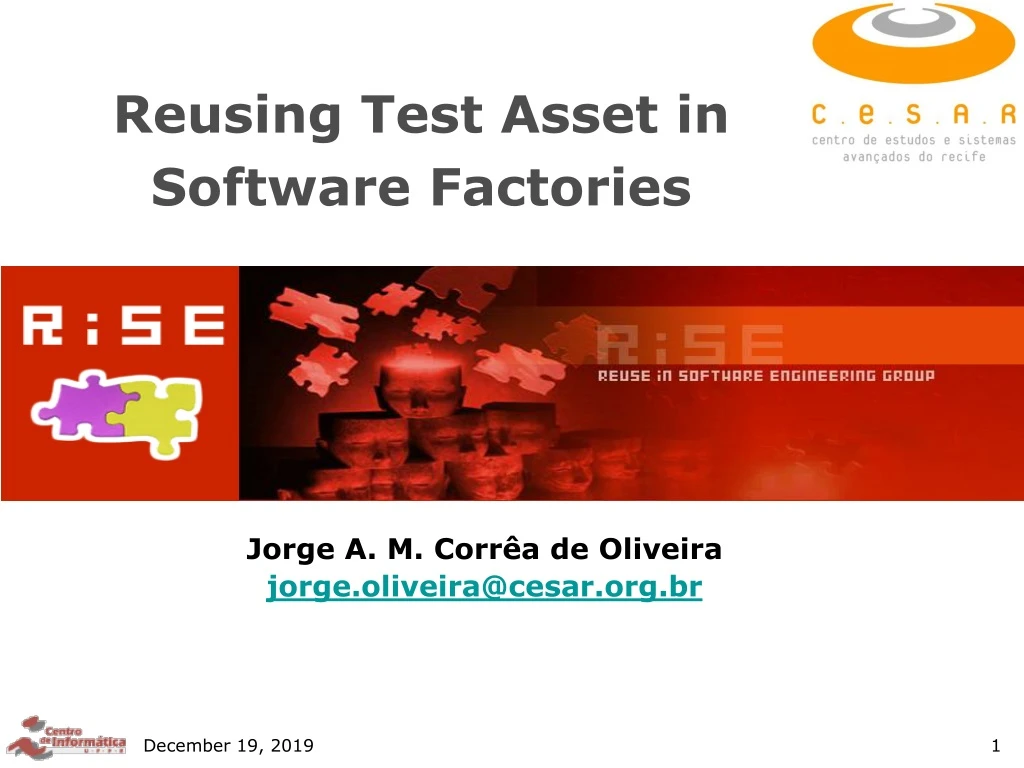 PPT - Reusing Test Asset in Software Factories PowerPoint Presentation ...