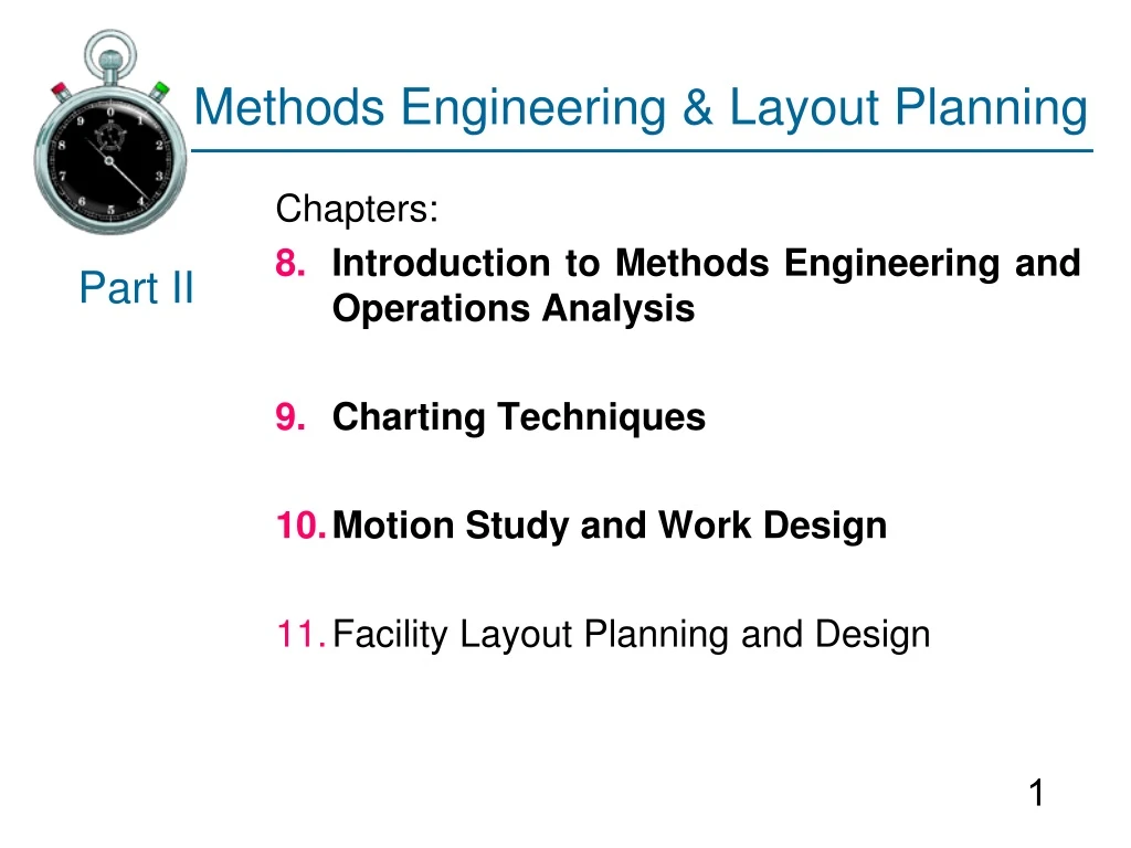 PPT - Methods Engineering & Layout Planning PowerPoint Presentation ...