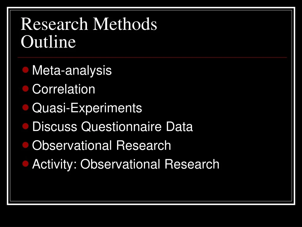 PPT - Research Methods Outline PowerPoint Presentation, free download ...
