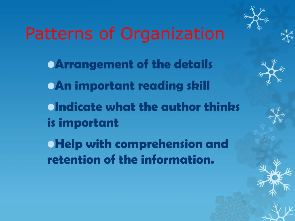 PPT - Patterns of Organization PowerPoint Presentation, free download ...