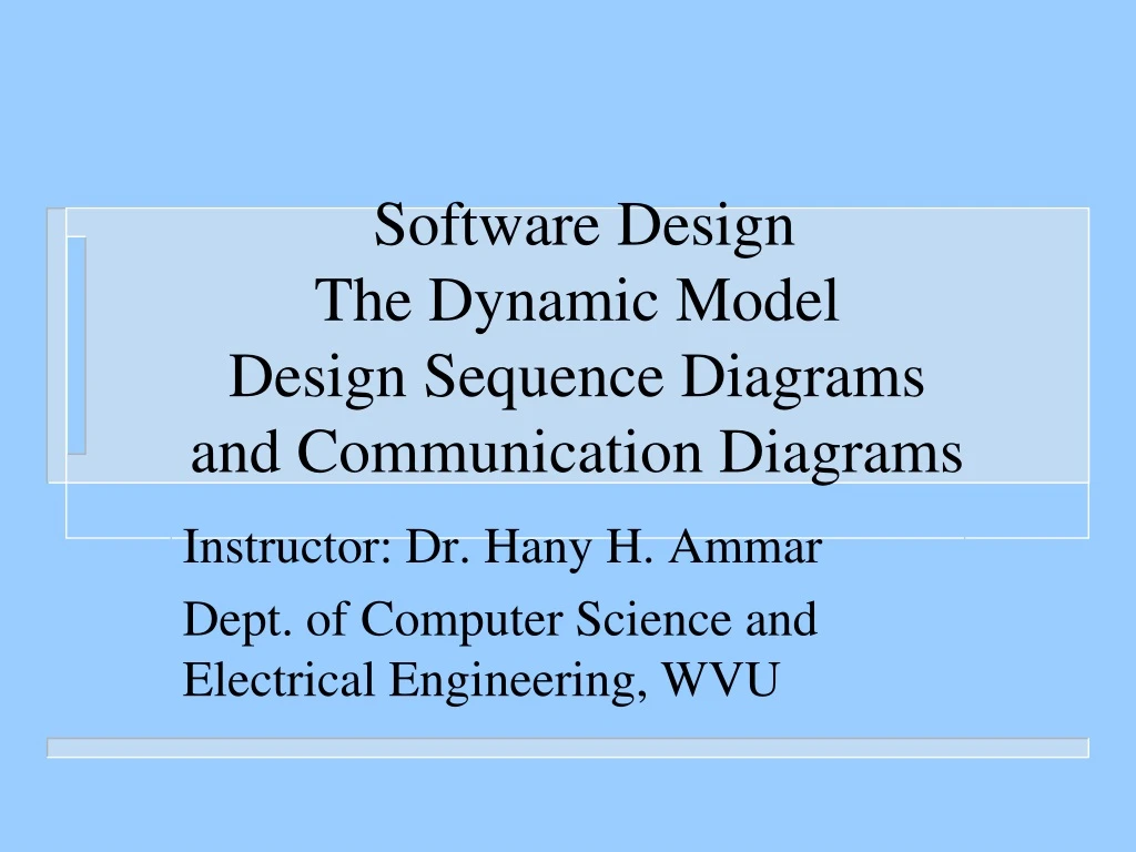 Ppt Software Design The Dynamic Model Design Sequence Diagrams And Communication Diagrams