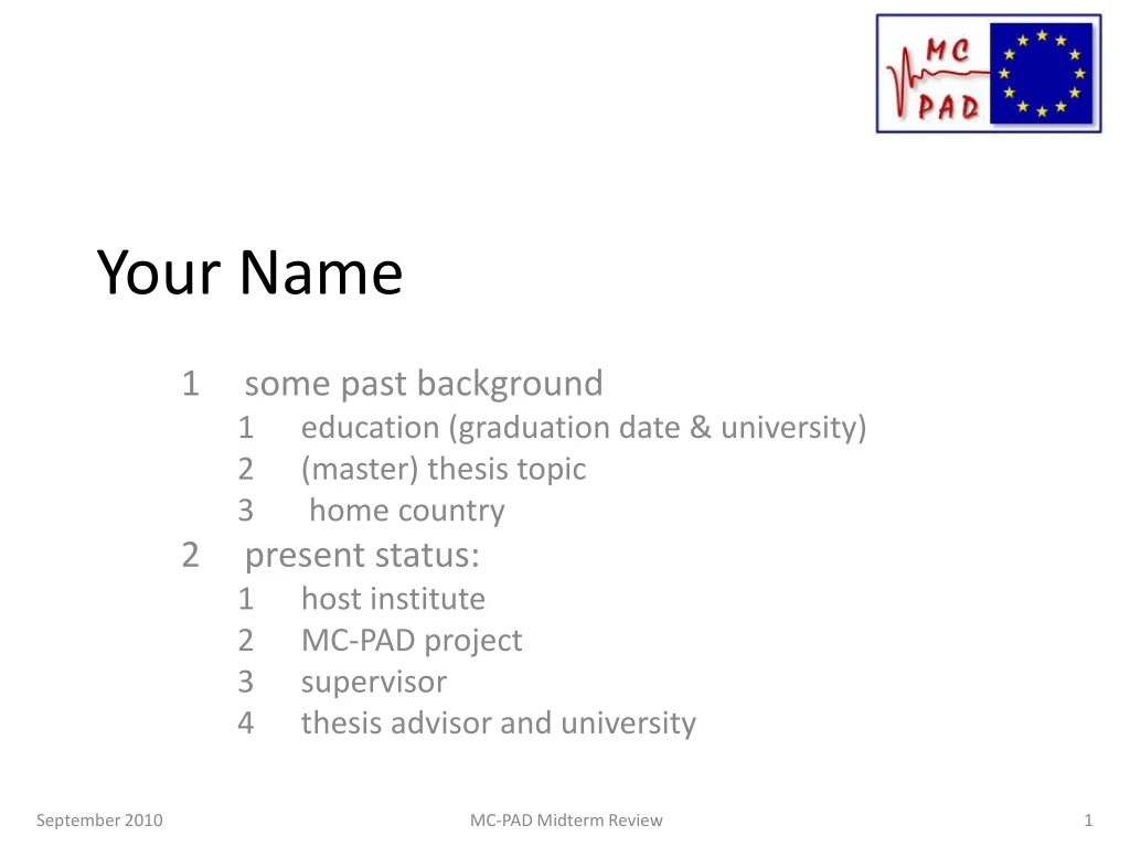 PPT - Your Name PowerPoint Presentation, free download - ID:9097774