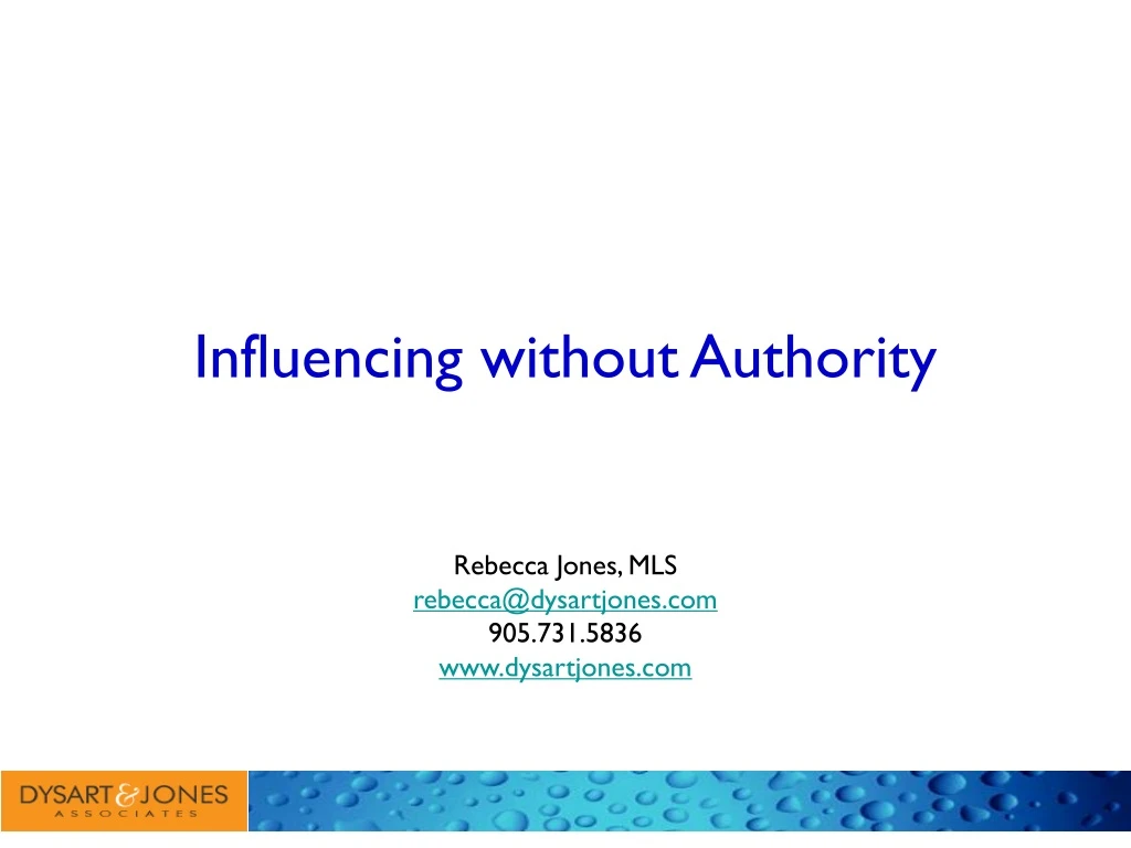PPT - Influencing without Authority PowerPoint Presentation, free ...