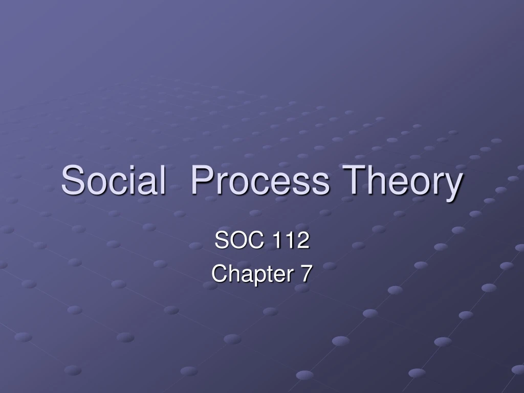 PPT - Social Process Theory PowerPoint Presentation, free download - ID ...