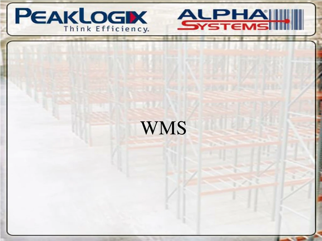 PPT - WMS PowerPoint Presentation, free download - ID:9100737