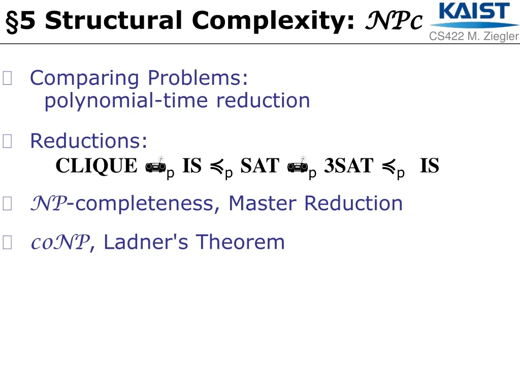 PPT - §5 Structural Complexity: NPc PowerPoint Presentation, free ...