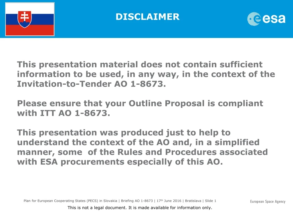 PPT - DISCLAIMER PowerPoint Presentation, free download - ID:9101765