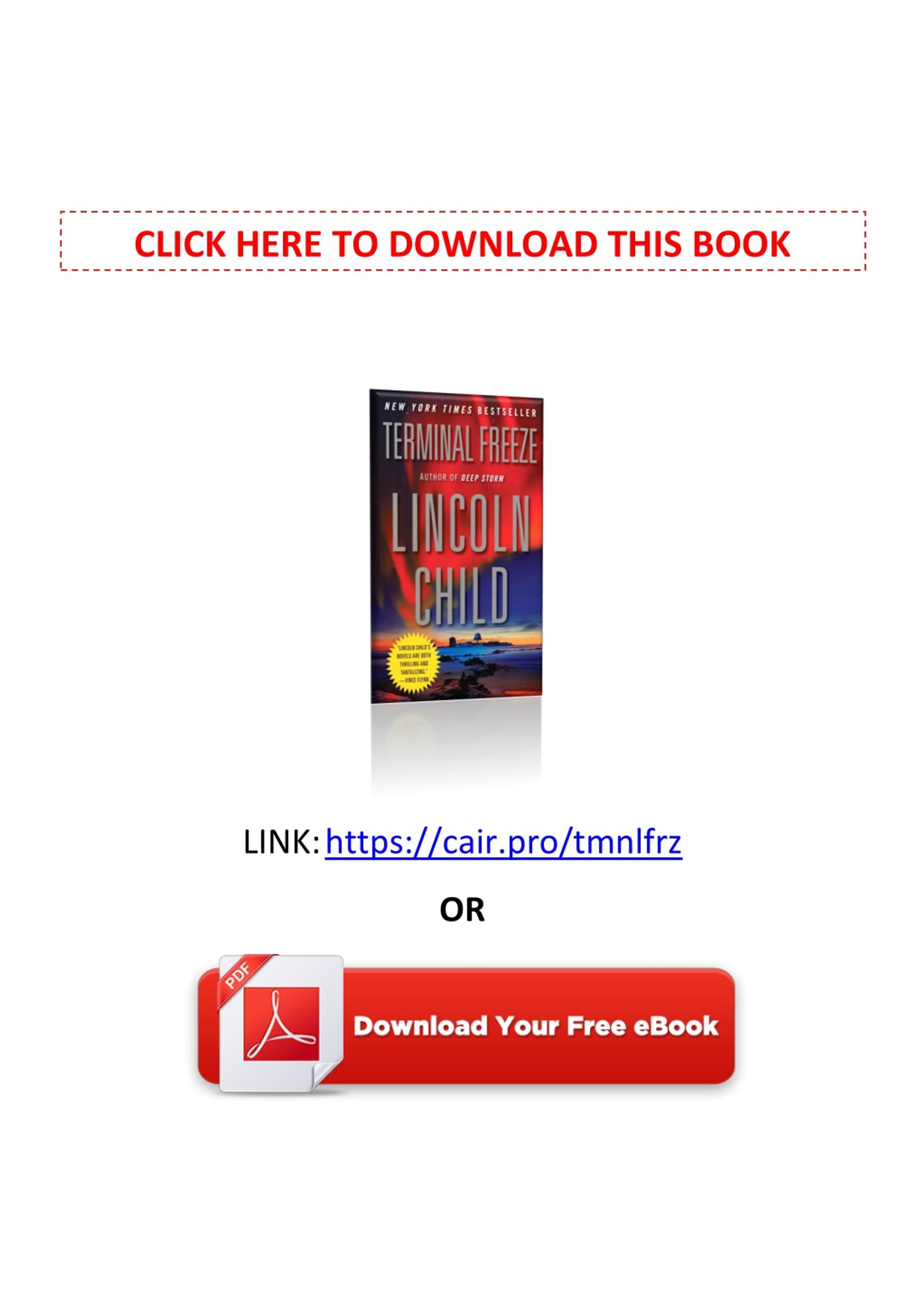PPT - [PDF] Free Download Terminal Freeze By Lincoln Child PowerPoint ...