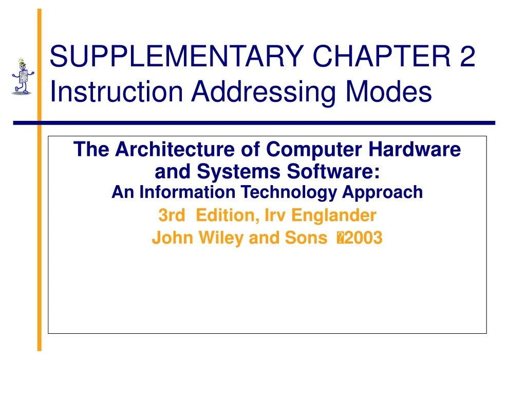 PPT - SUPPLEMENTARY CHAPTER 2 Instruction Addressing Modes PowerPoint ...