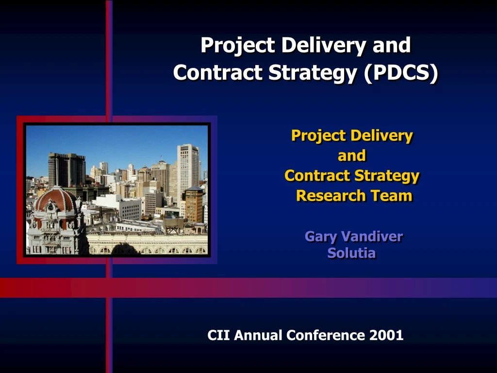 PPT - Project Delivery and Contract Strategy (PDCS) PowerPoint ...