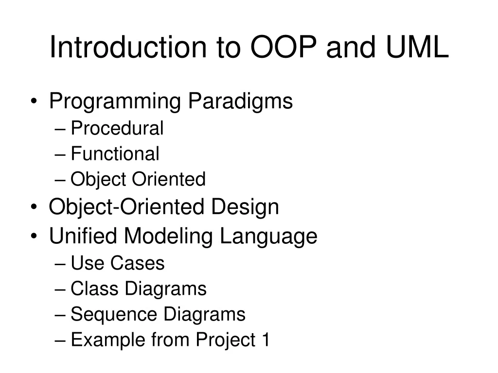 PPT - Introduction to OOP and UML PowerPoint Presentation, free ... PPT - Introduction to OOP and UML PowerPoint Presentation, free ...