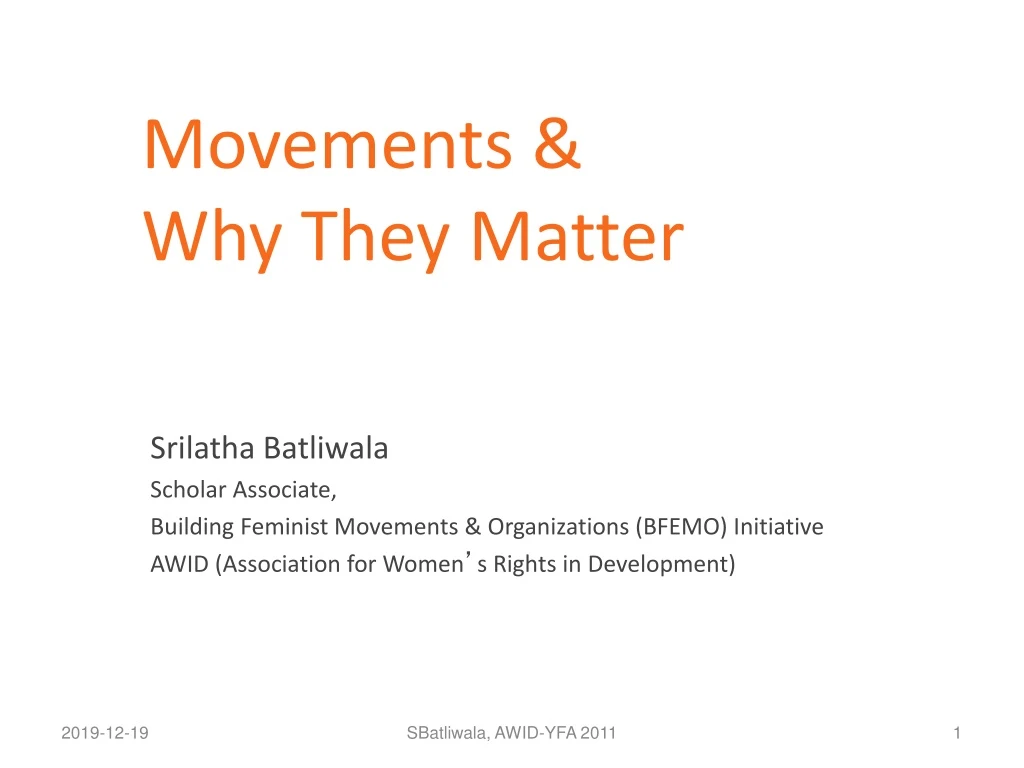 PPT - Movements & Why They Matter PowerPoint Presentation, free ...