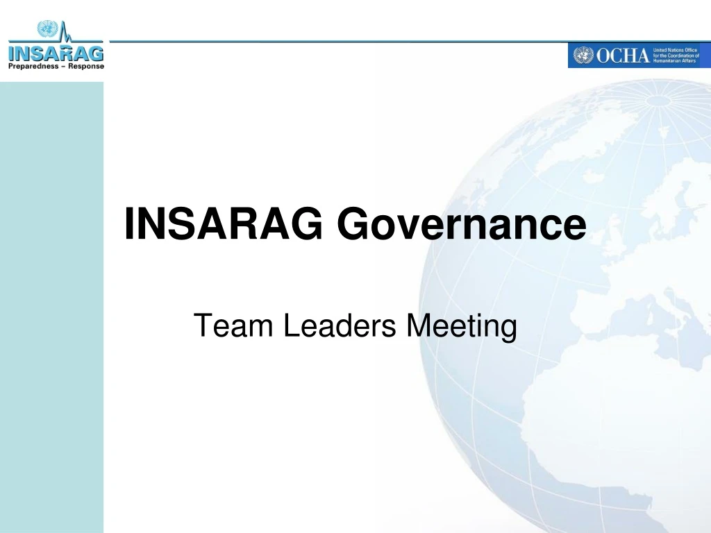 PPT - INSARAG Governance PowerPoint Presentation, free download - ID ...