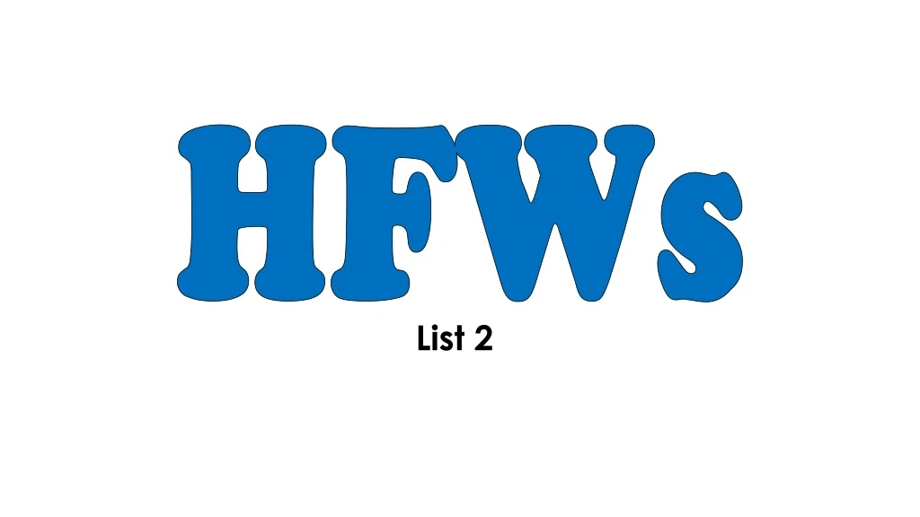 PPT - HFWs PowerPoint Presentation, free download - ID:9105517