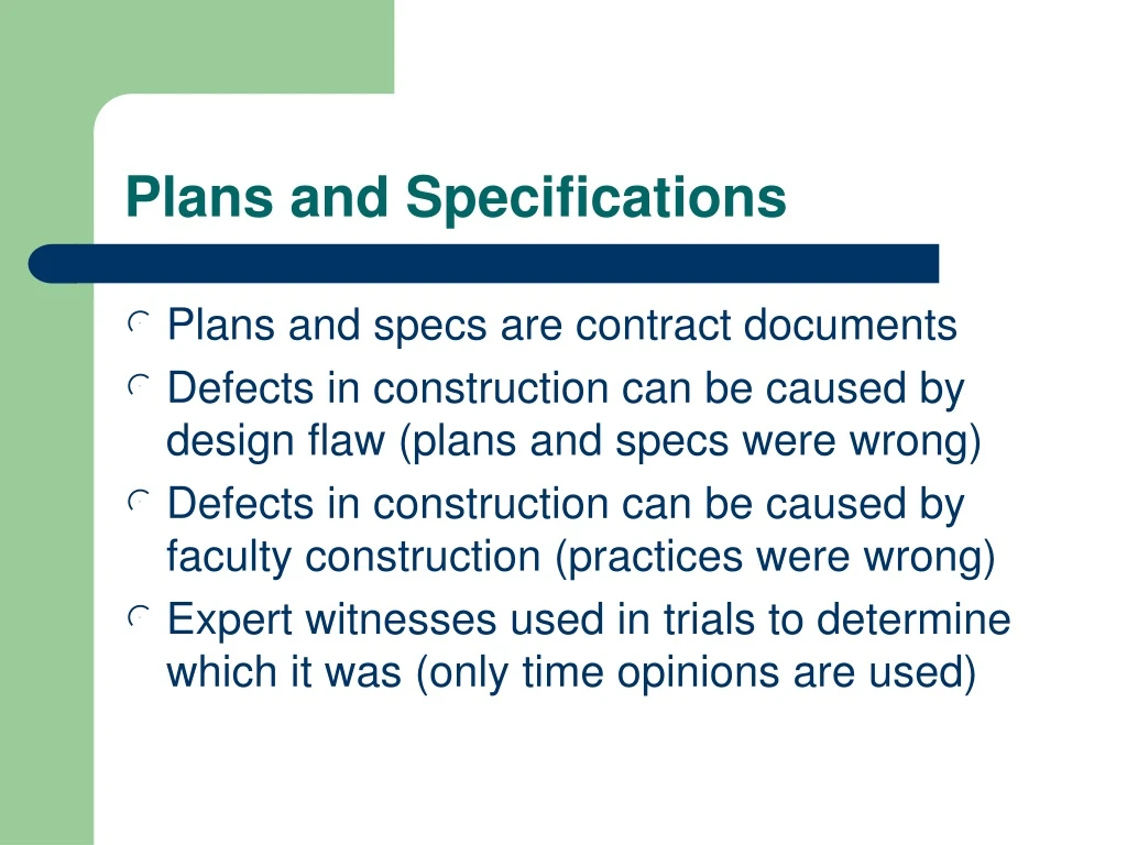 PPT - Plans and Specifications PowerPoint Presentation, free download ...
