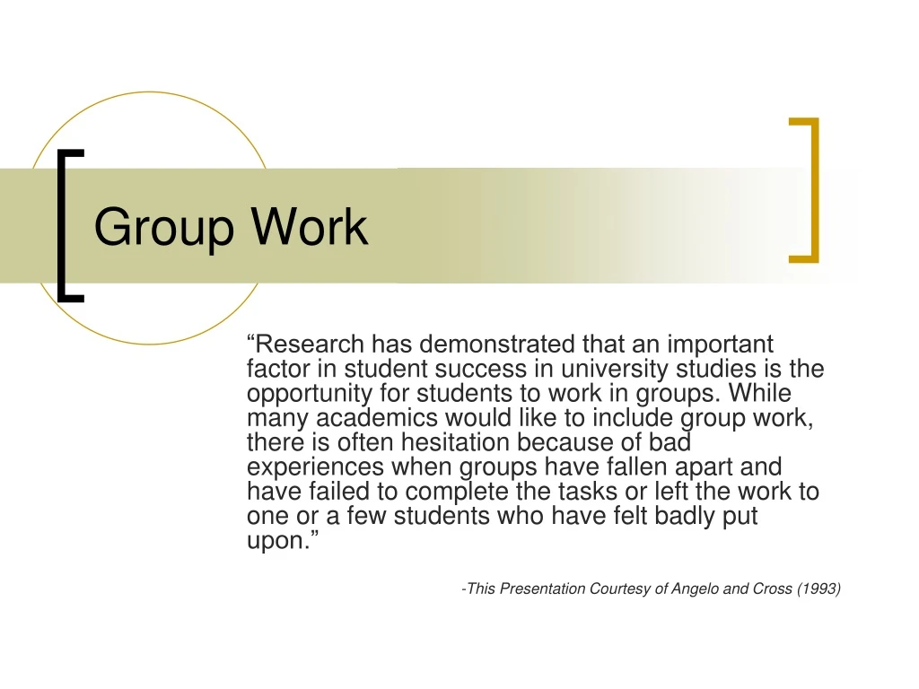 PPT - Group Work PowerPoint Presentation, free download - ID:9108947