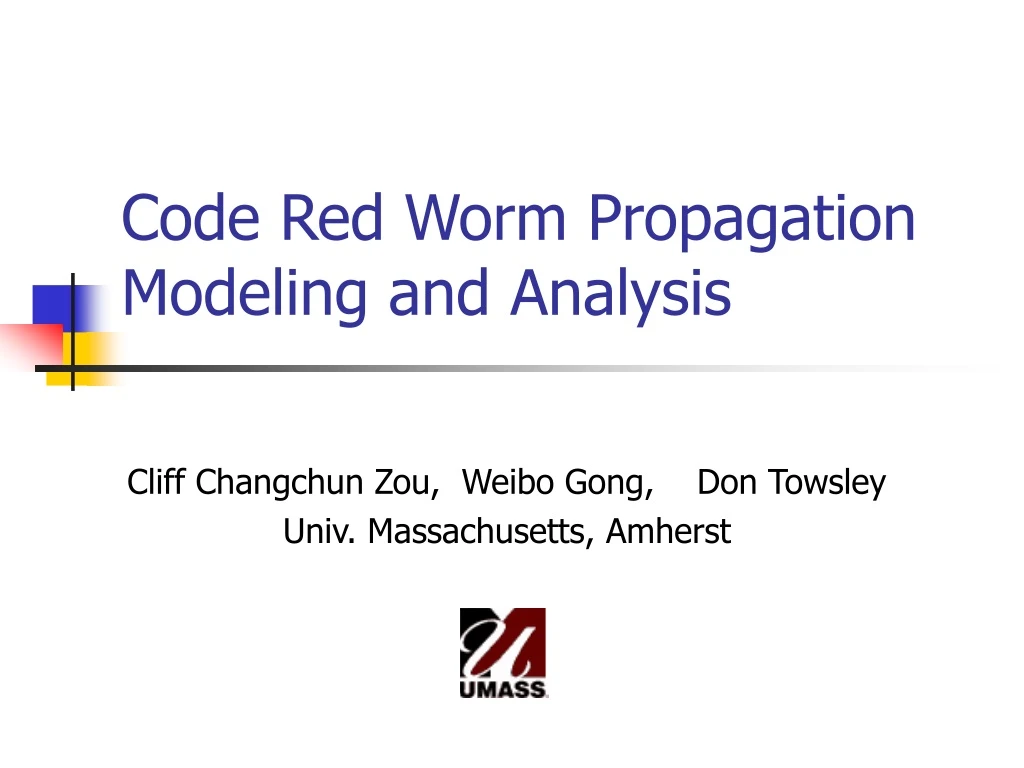Ppt Code Red Worm Propagation Modeling And Analysis Powerpoint