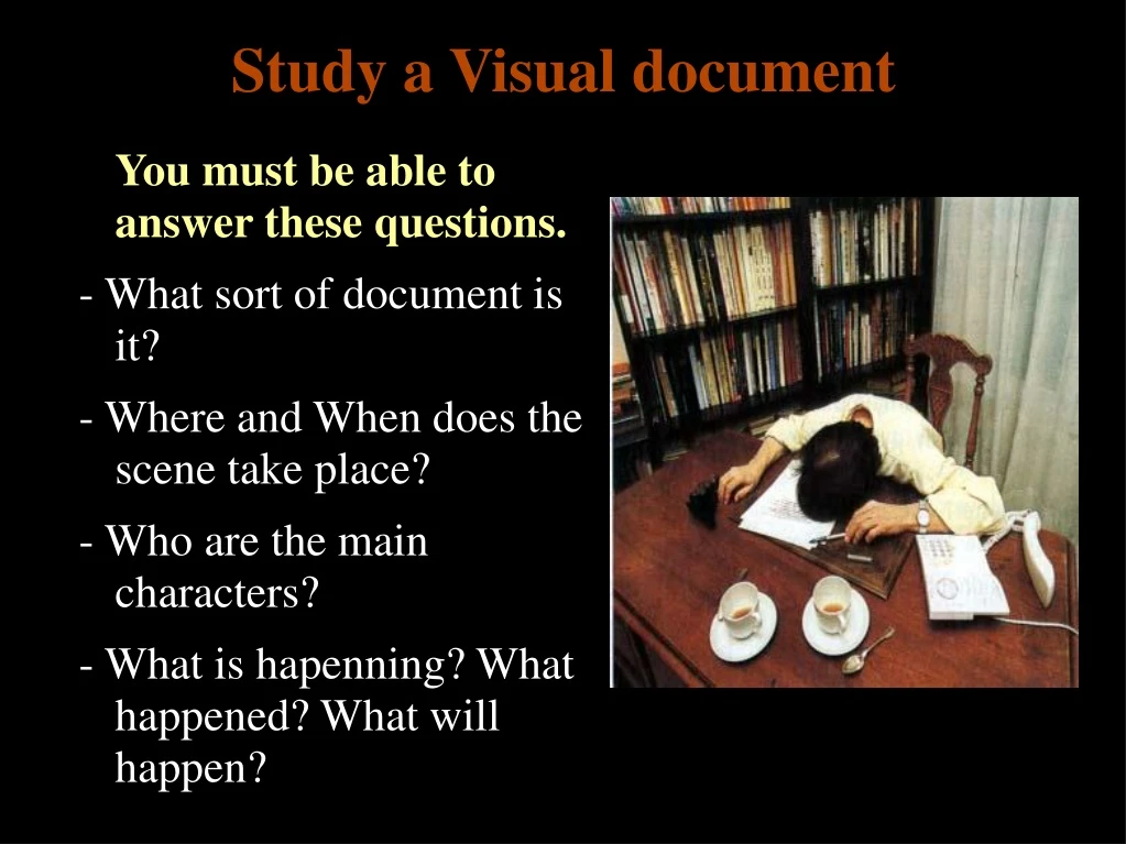 PPT - Study a Visual document PowerPoint Presentation, free download ...