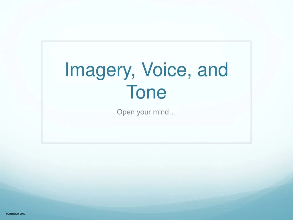 PPT - Imagery, Voice, and Tone PowerPoint Presentation, free download ...